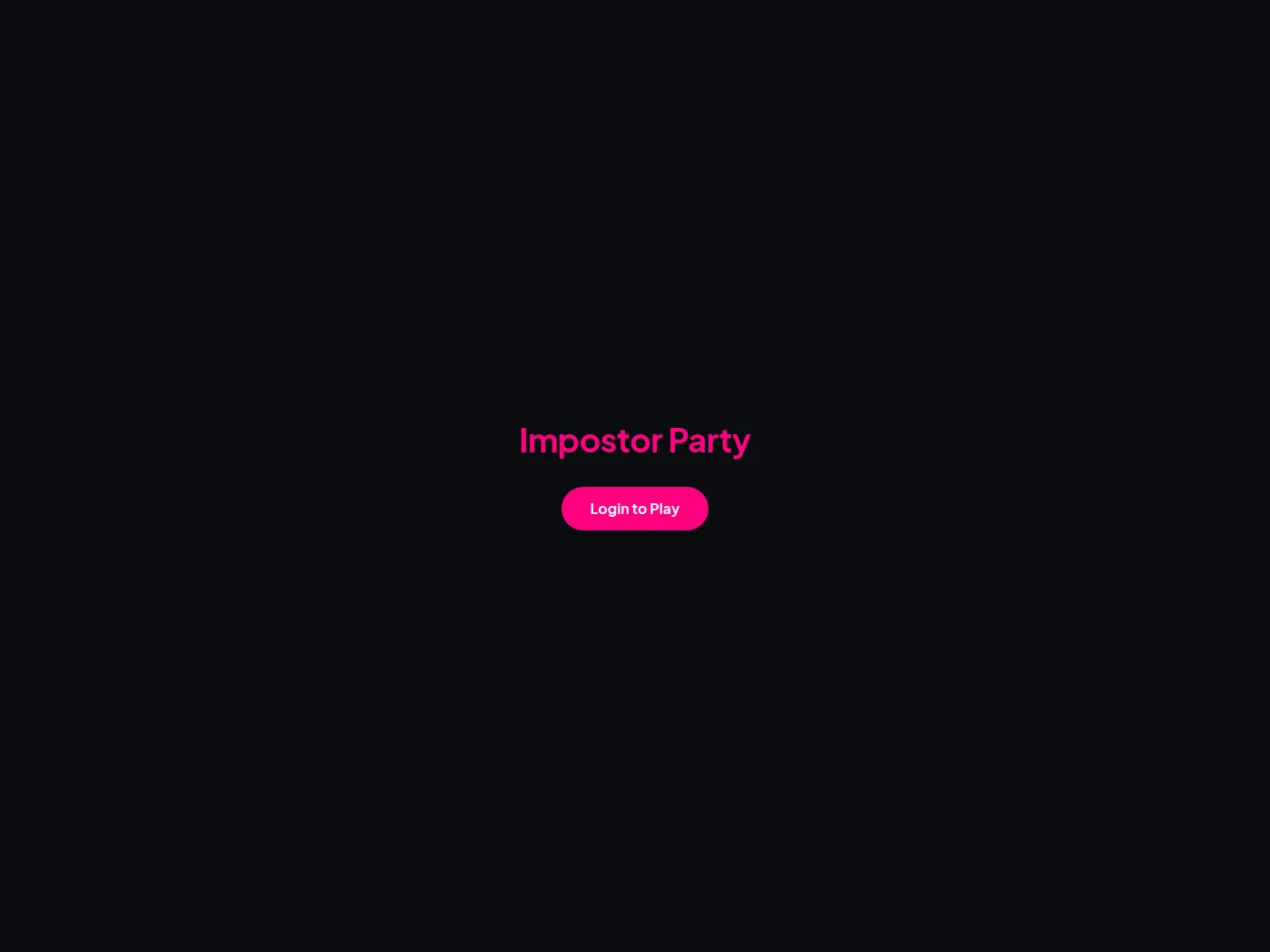 Impostor Party Game