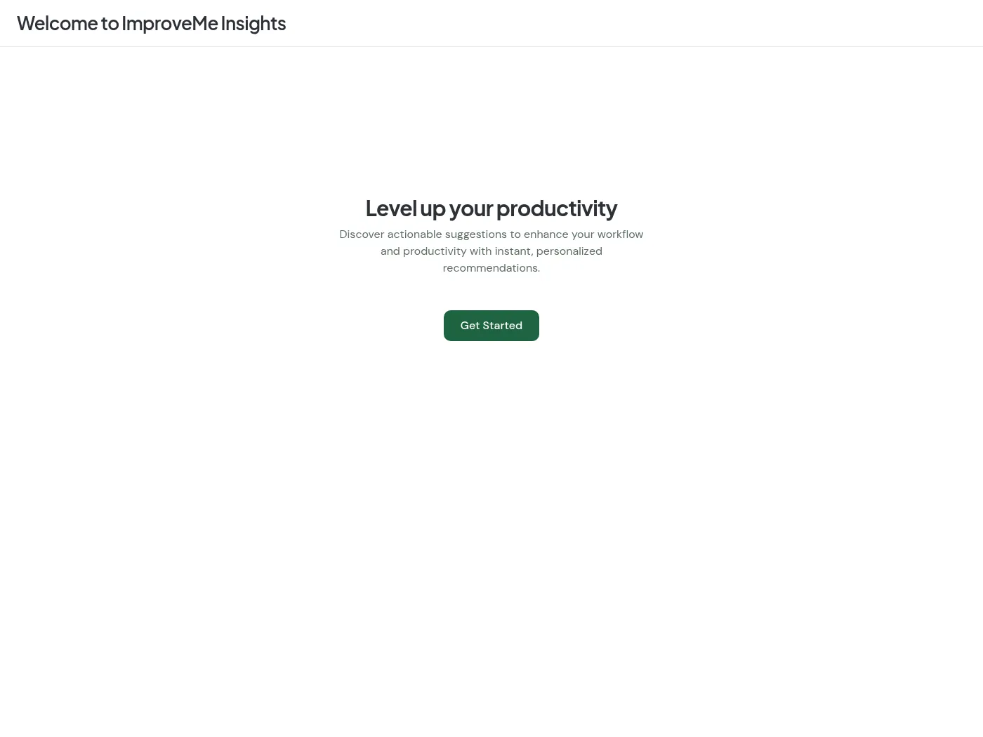 ImproveMe Insights