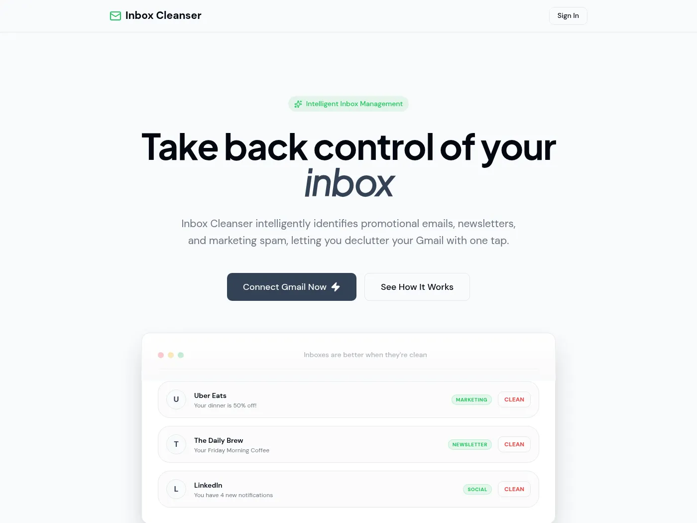 Inbox Cleanser