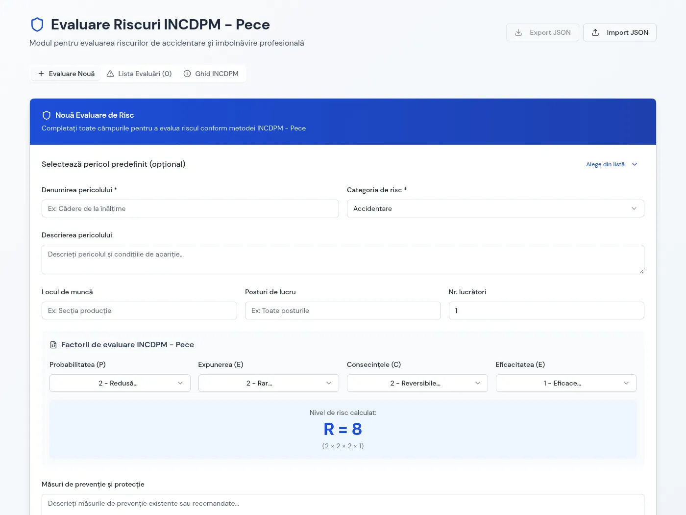 INCDPM Risk Assessment Module