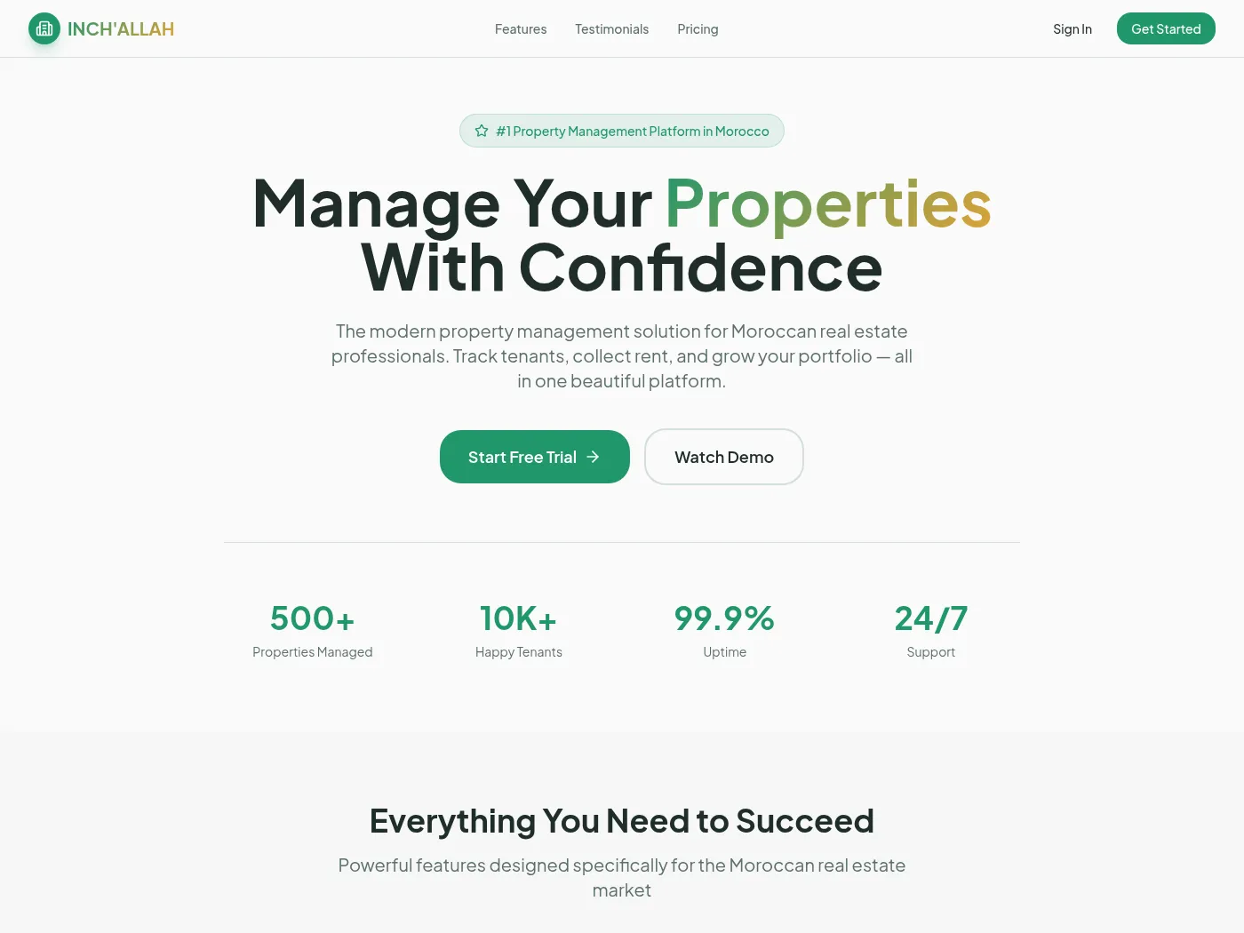 INCH'ALLAH Immobilier Platform