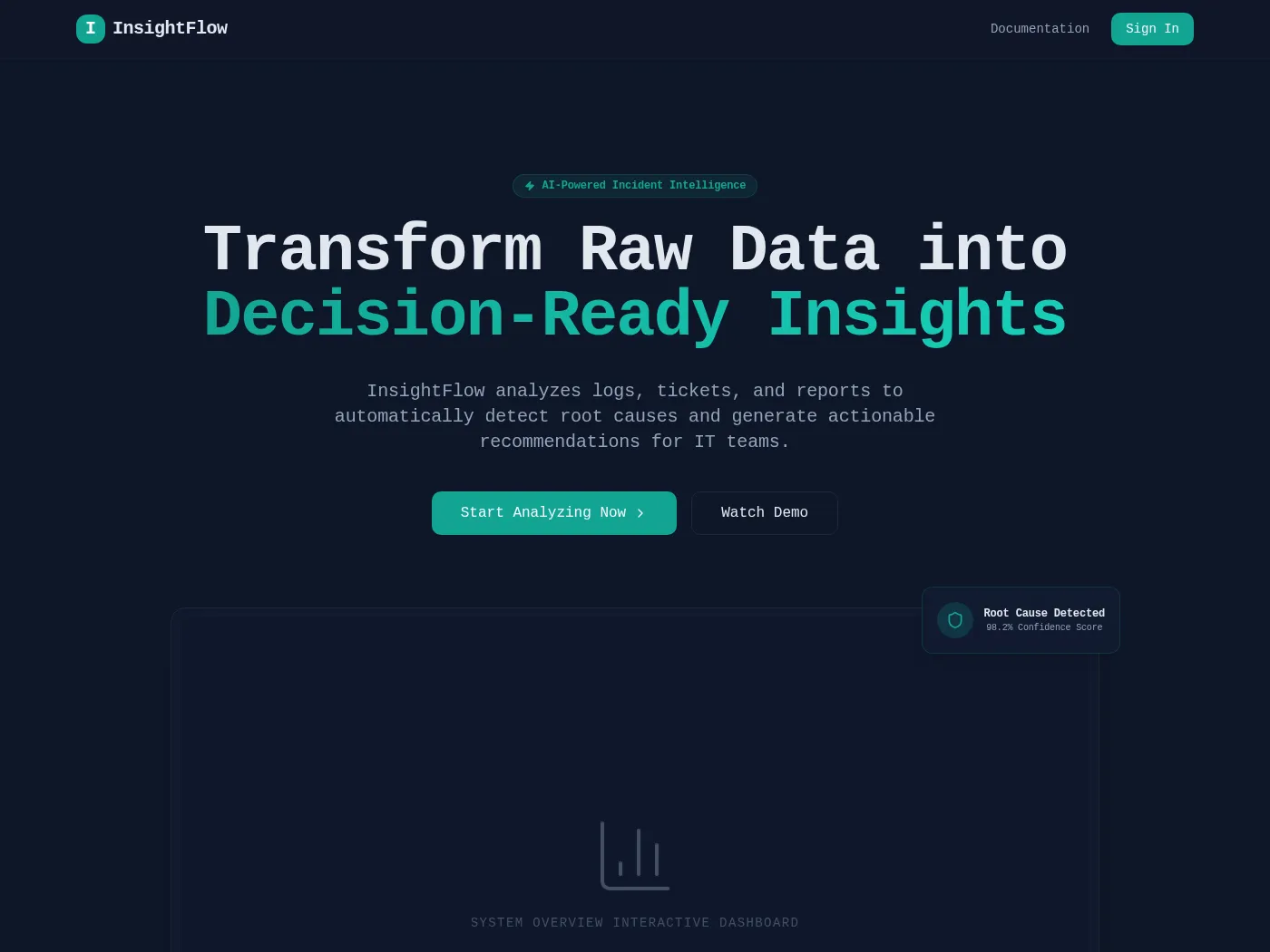 InsightFlow AI Incident Engine