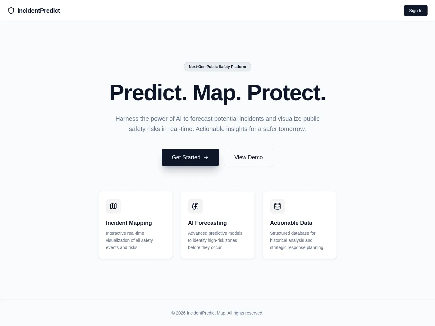 Incident Predictor Map