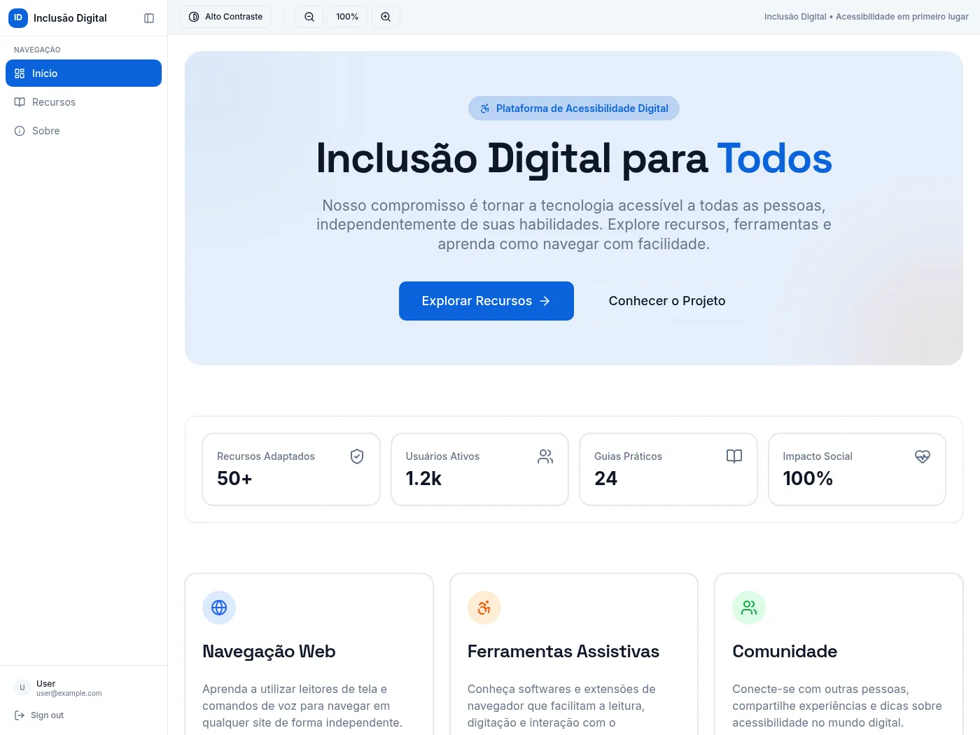 Inclusão Digital Site