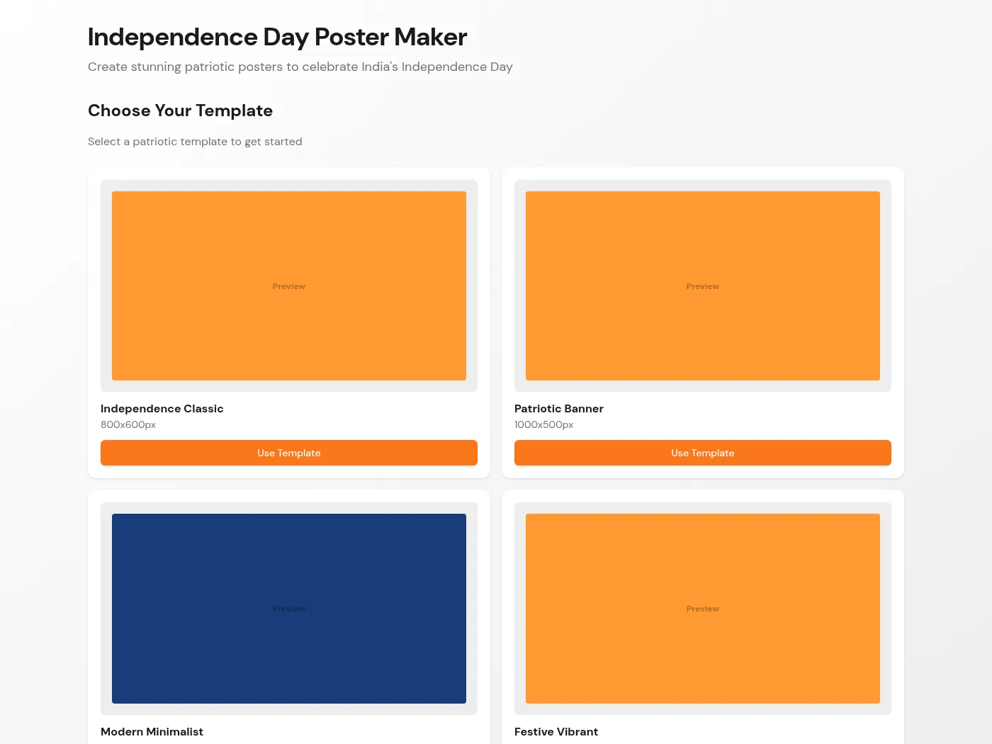 Independence Day Poster Maker