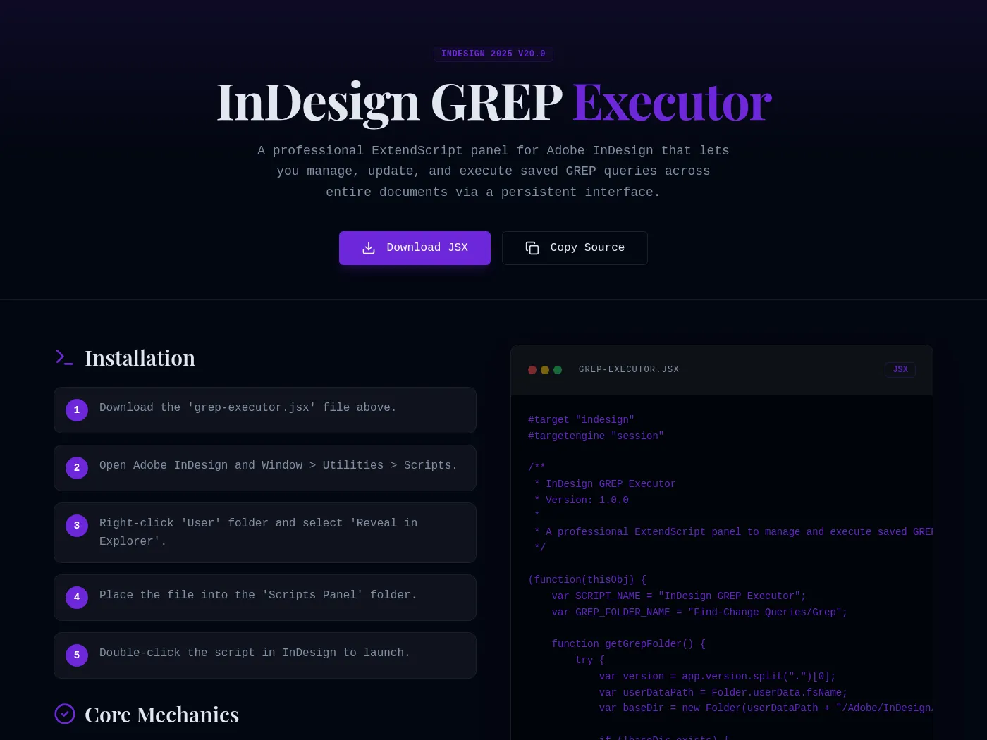 InDesign GREP Executor