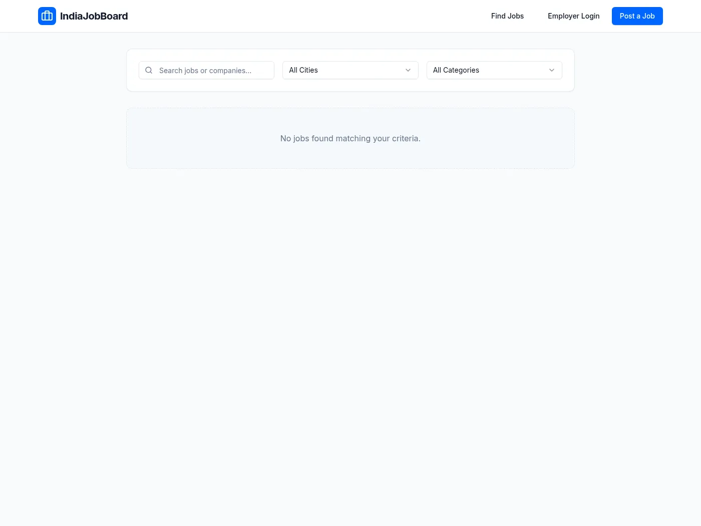 Simple India Job Board