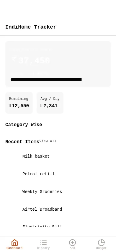 IndiHome Expense Tracker