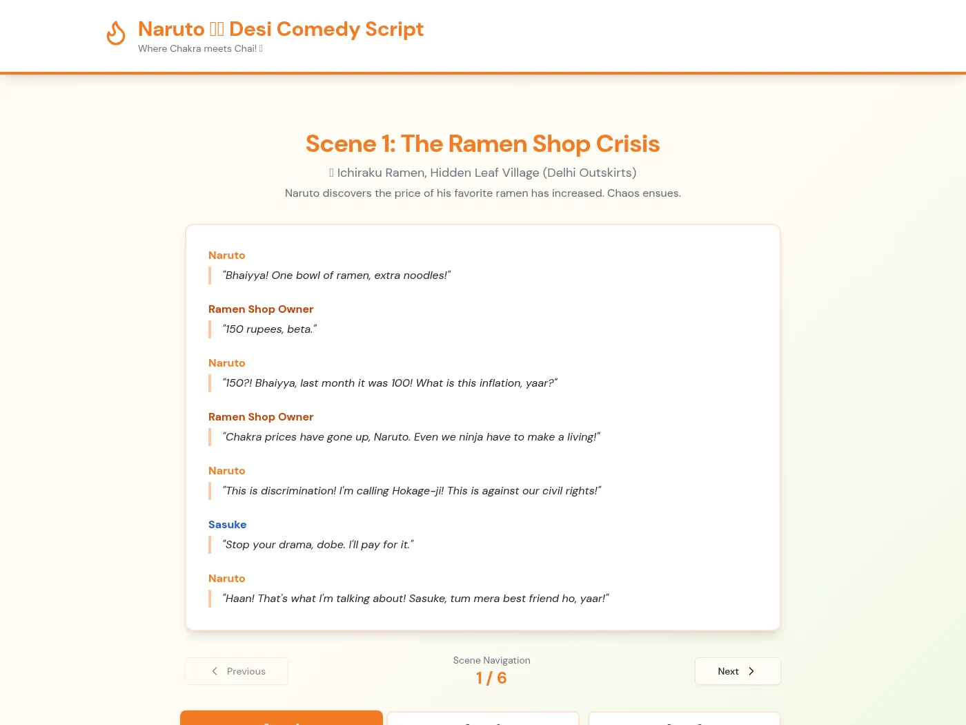 Naruto Desi Comedy Script