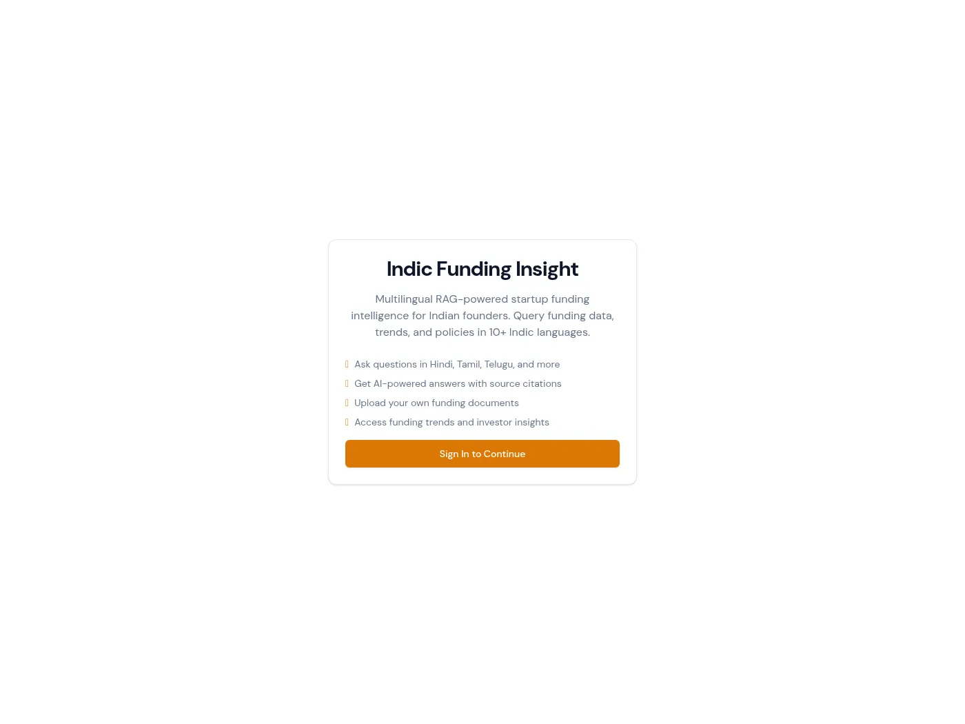 Indic Funding Insight