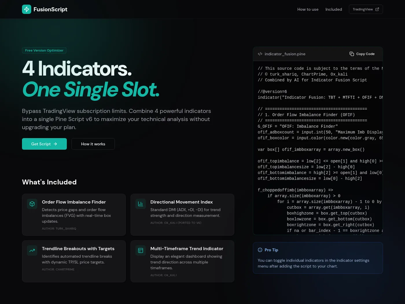 Indicator Fusion Script