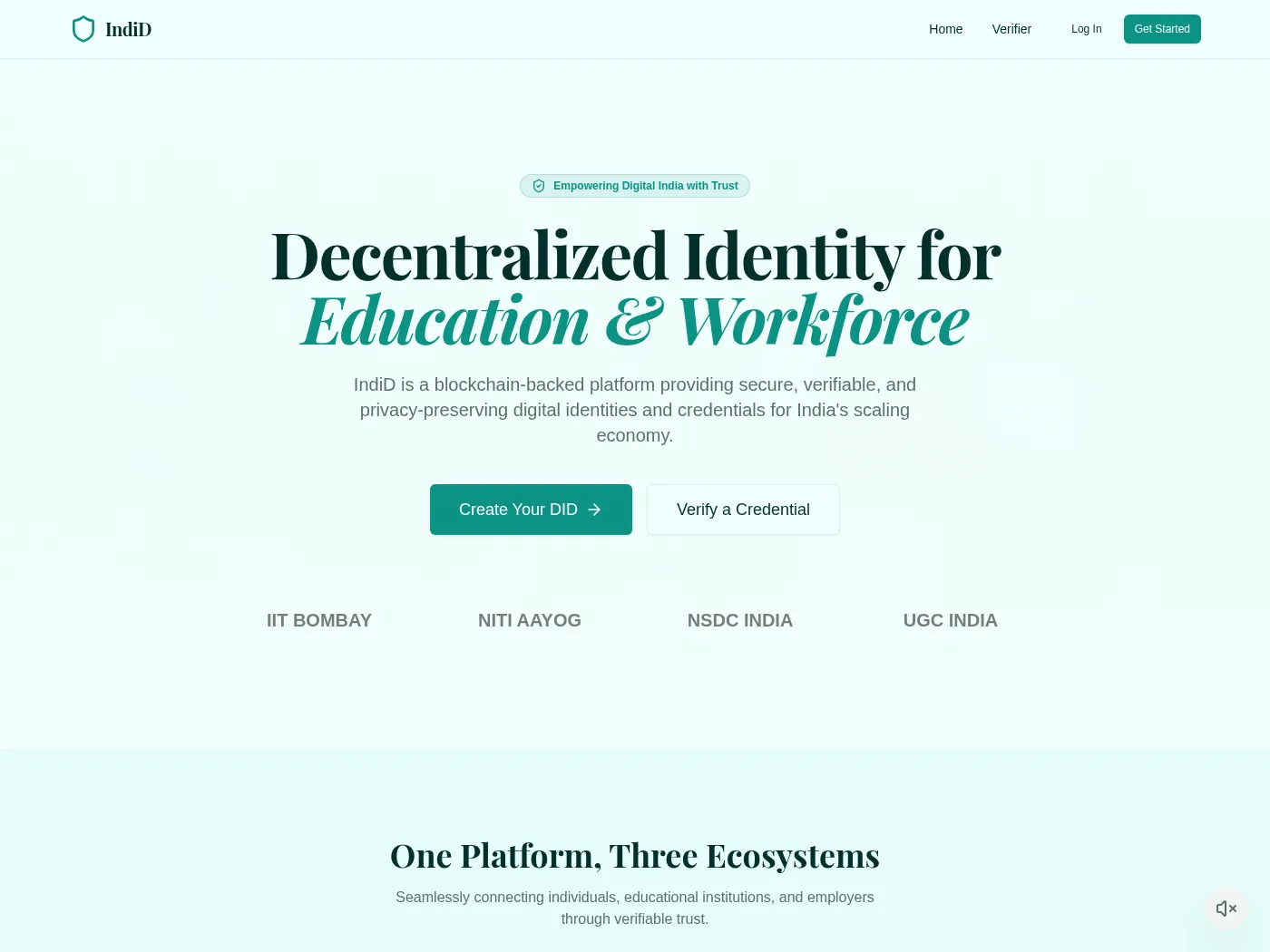 IndiD Credentials Platform