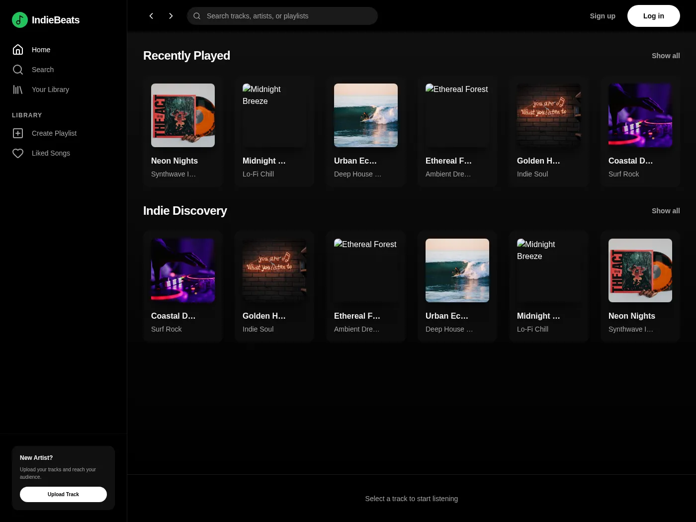 IndieBeats Streaming App