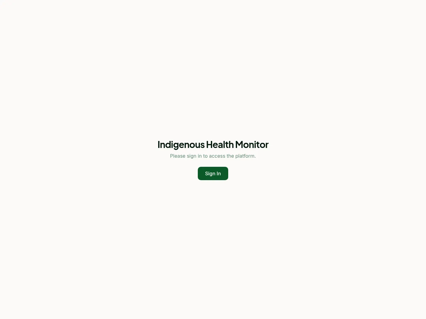 Indigenous Health Monitor