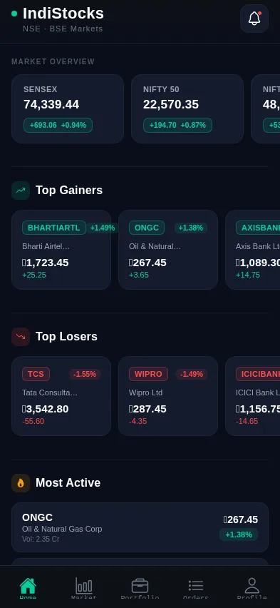 IndiStocks Trade App