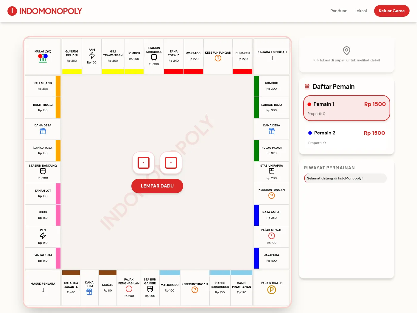 IndoMonopoly Game