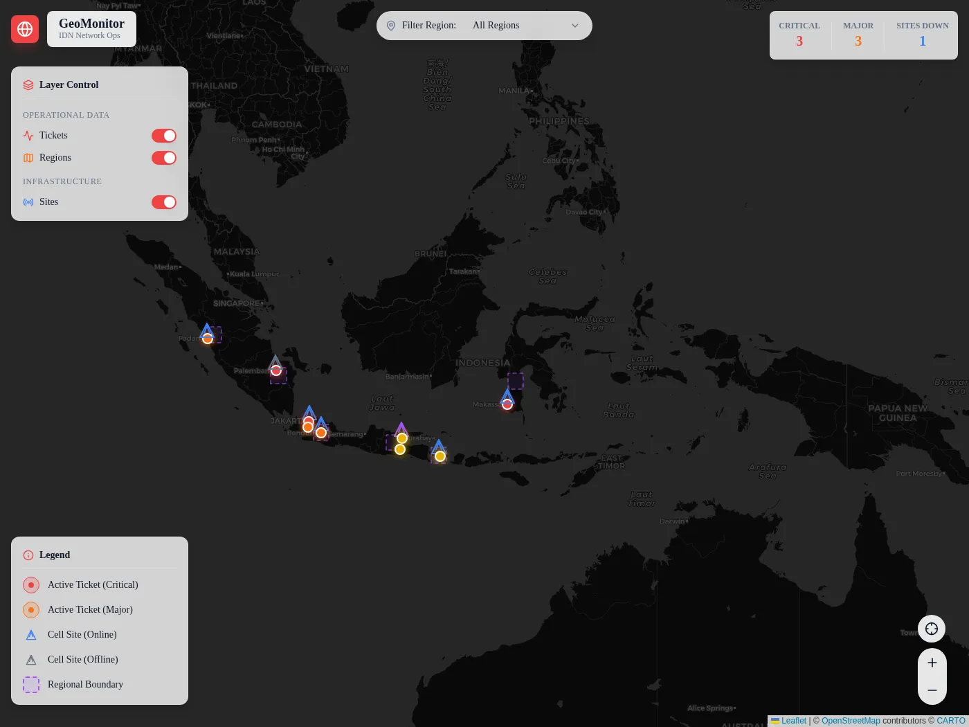 GeoMonitor Dashboard