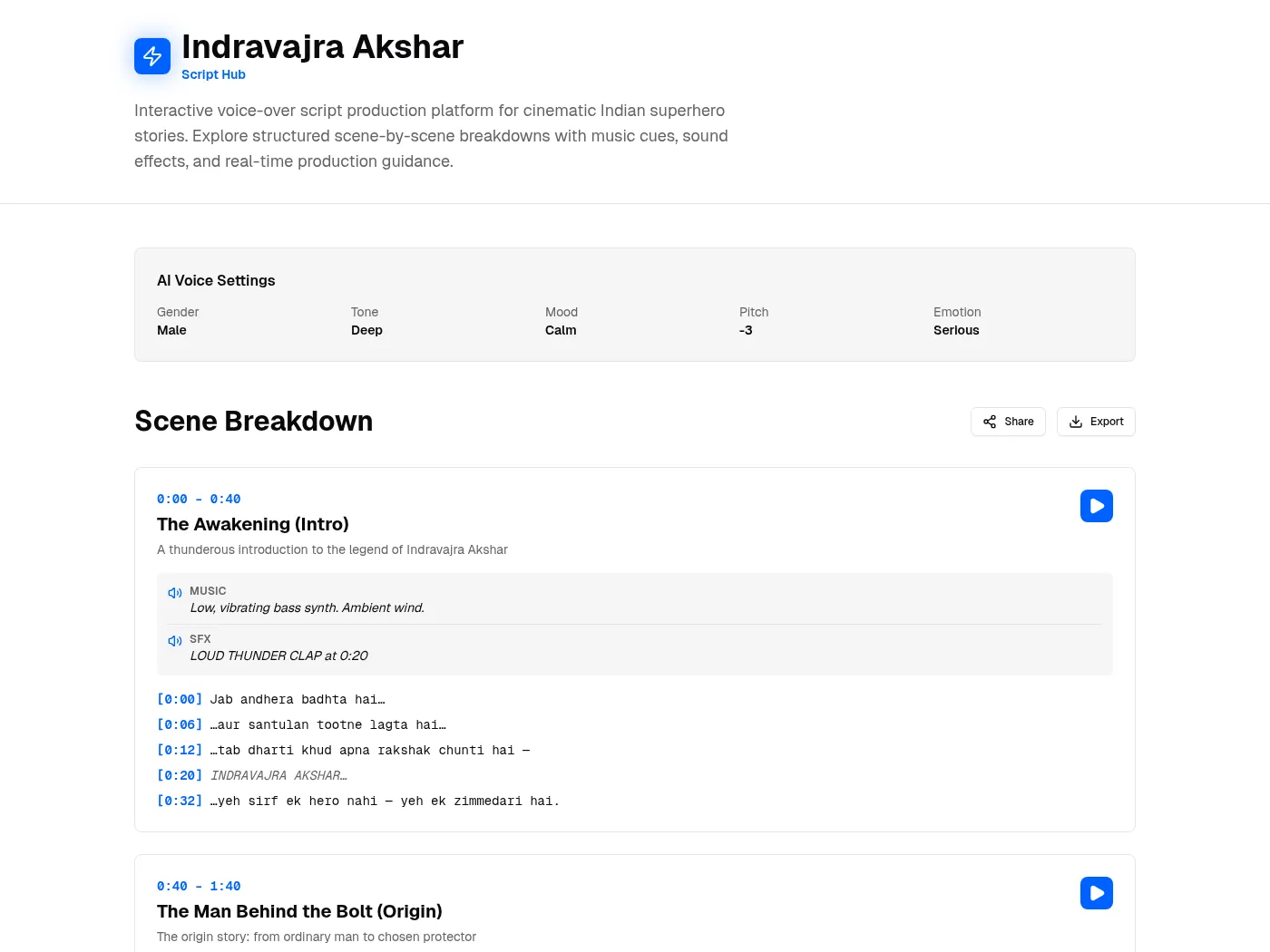 Indravajra Akshar Script Hub