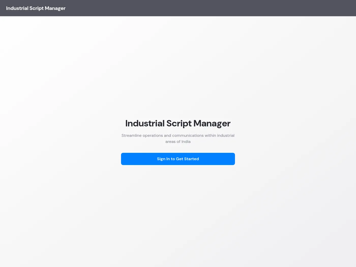 Industrial India Script