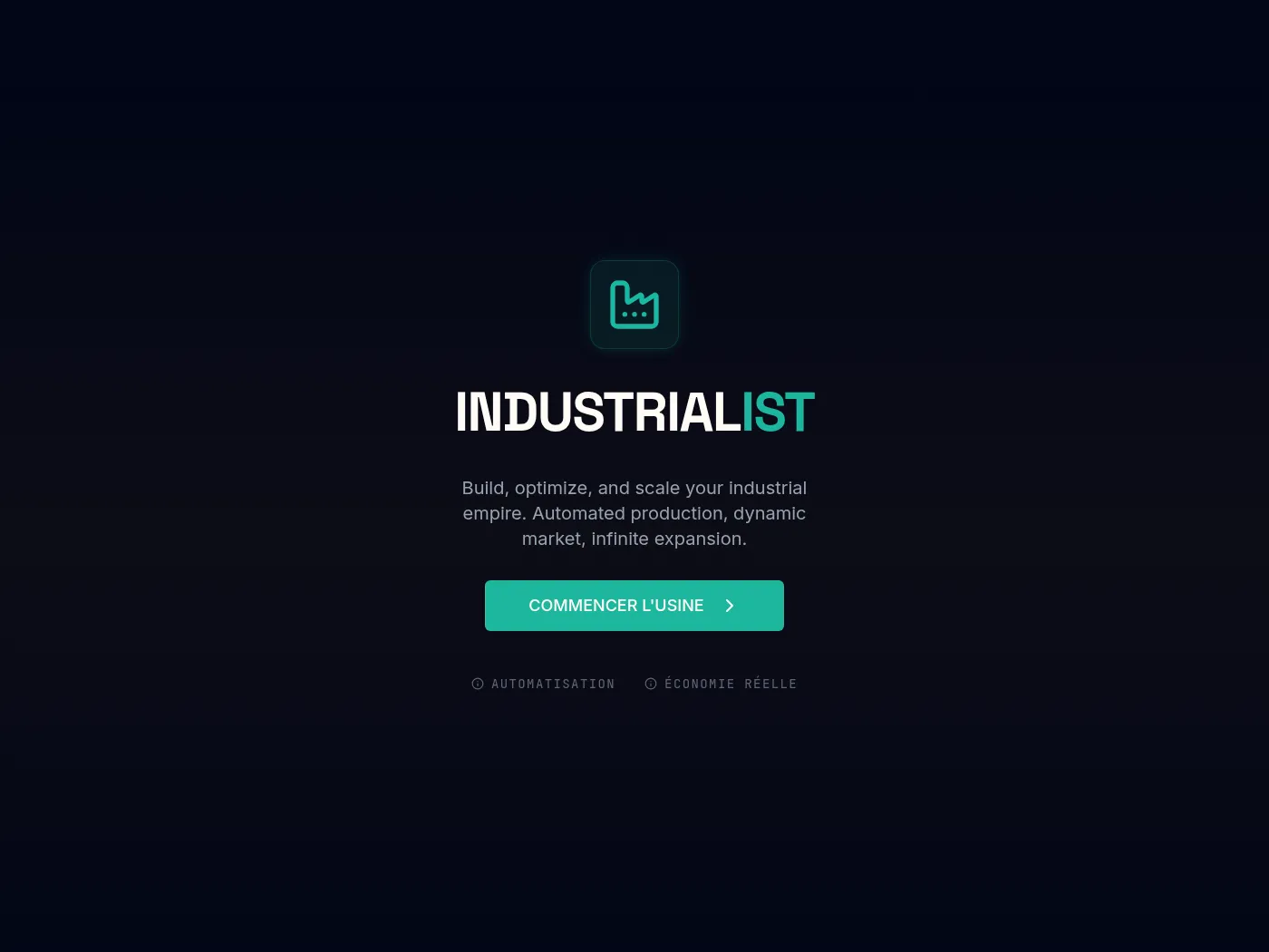 Industrialist Tycoon Simulator