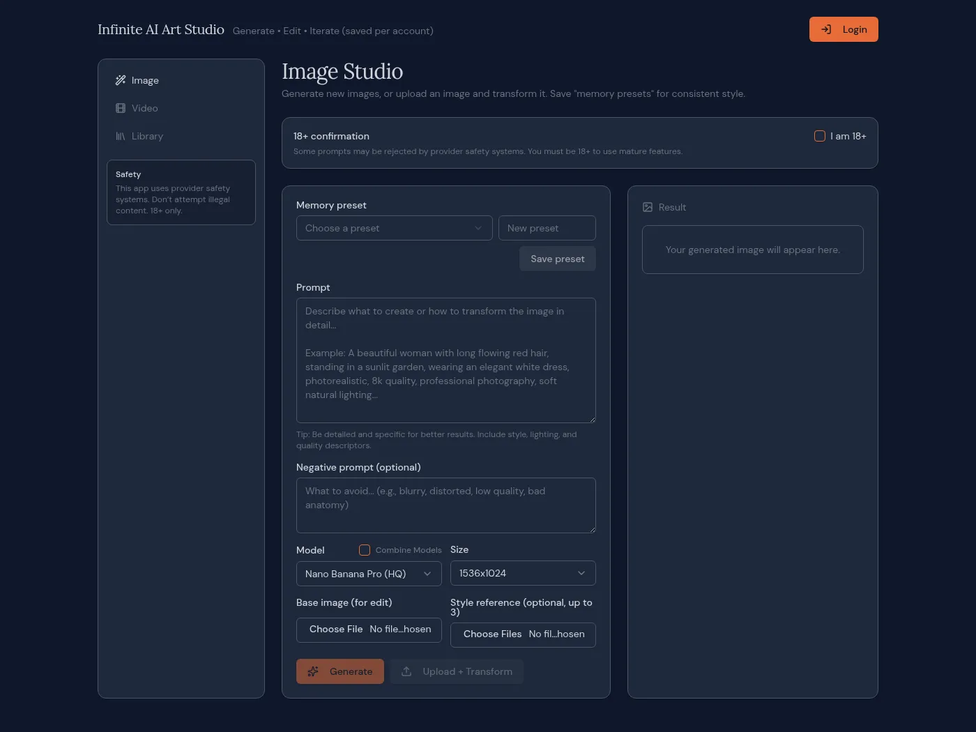 Infinite AI Art Studio