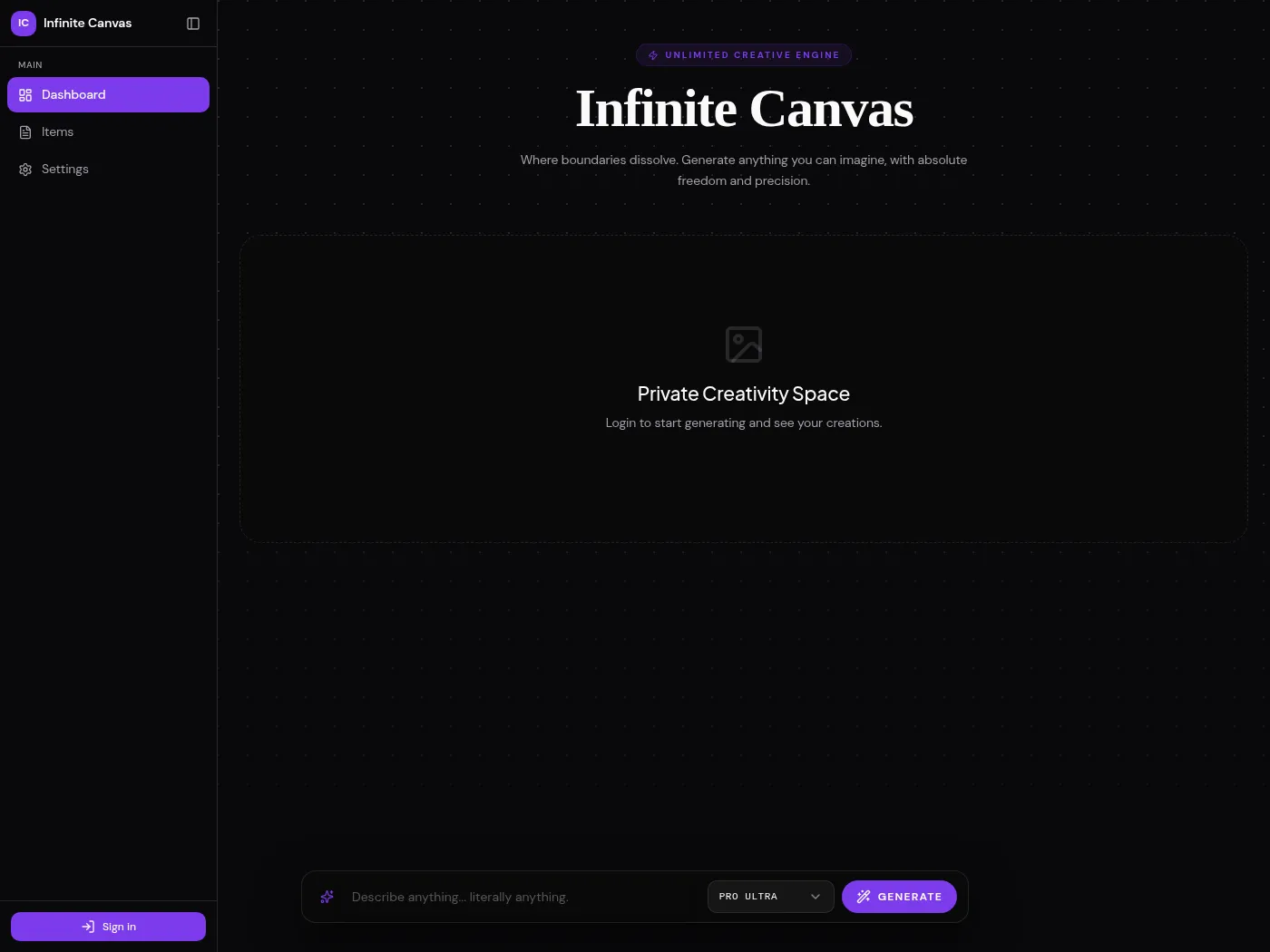 Infinite Canvas AI