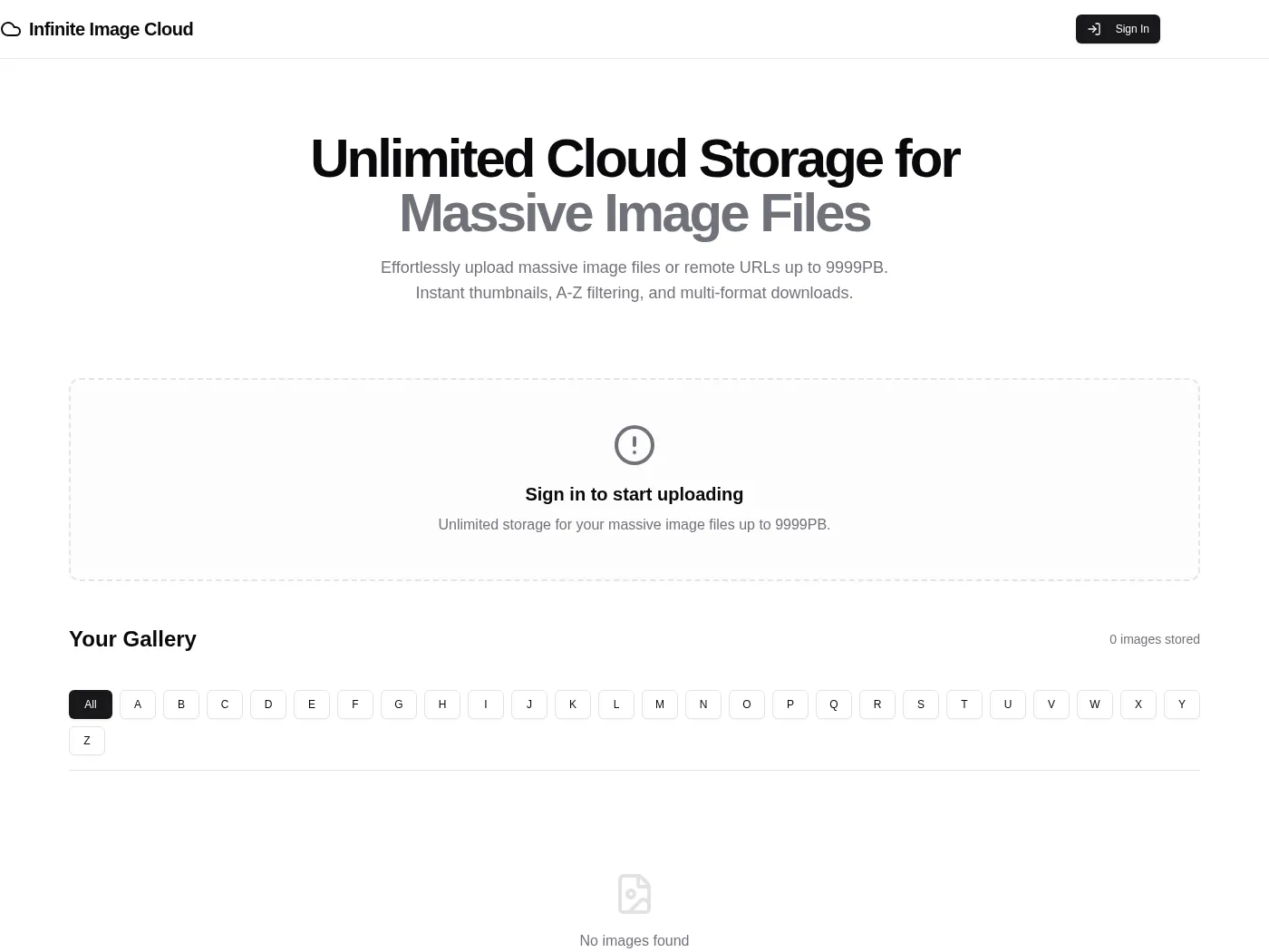 Infinite Image Cloud