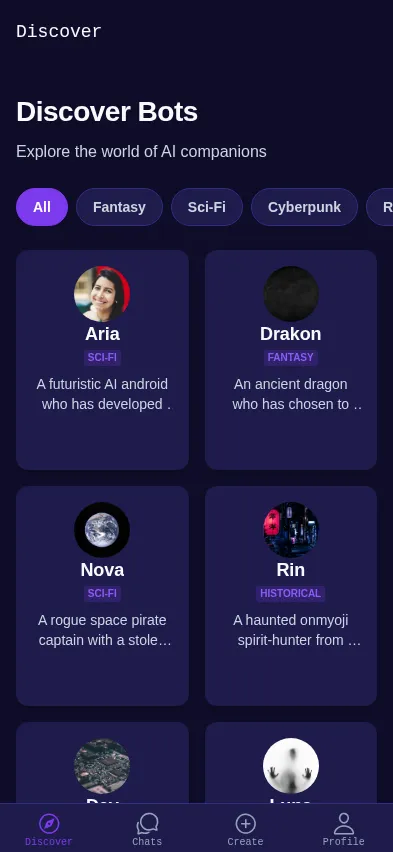 Infinite RP Chat AI