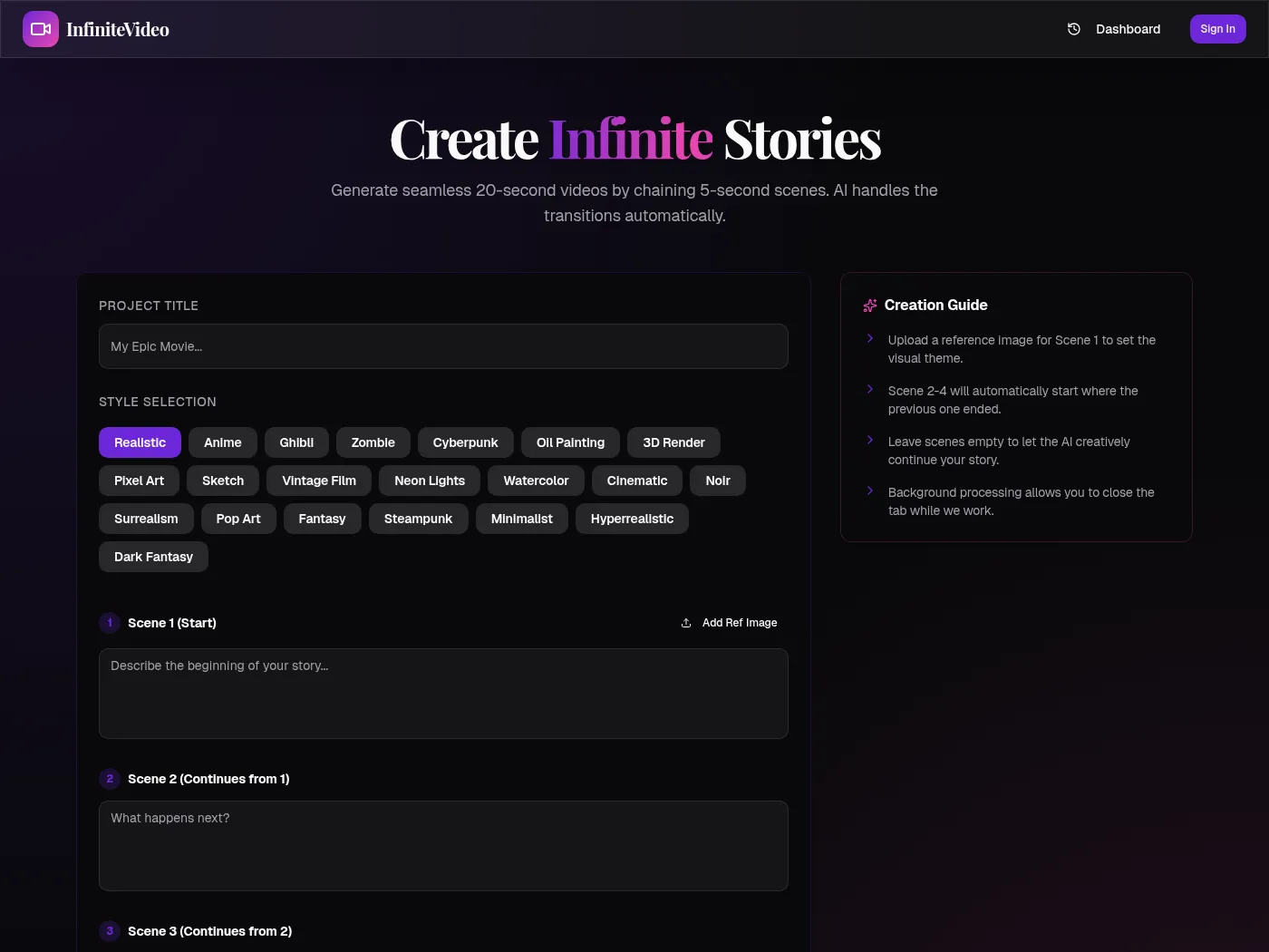 Infinite Video Builder