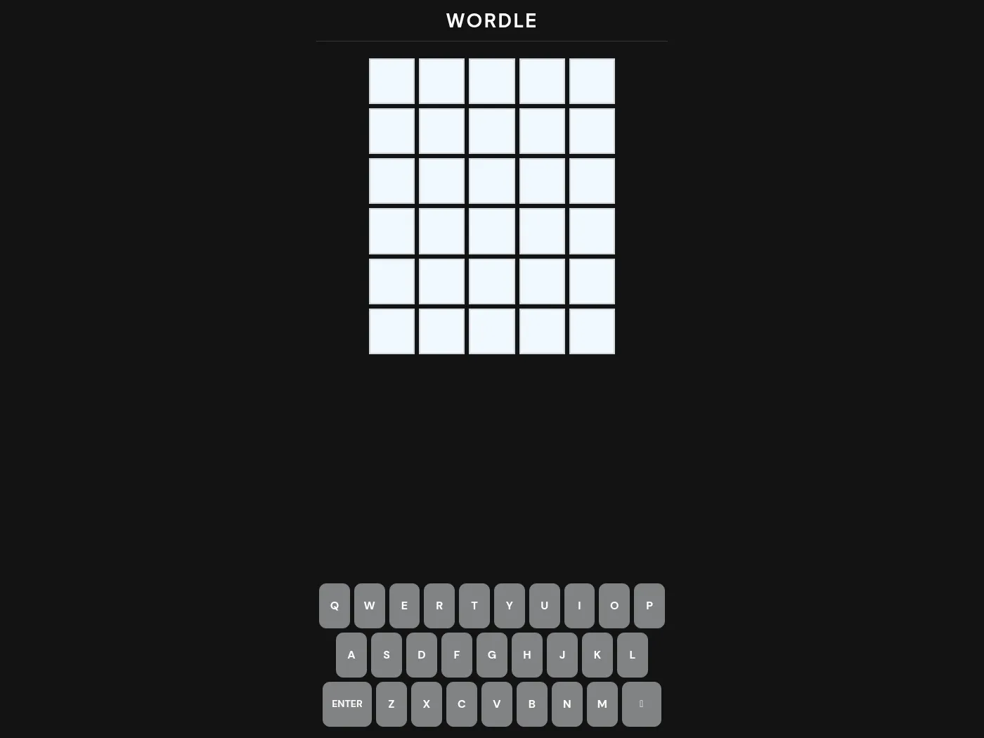 Infinite Wordle Grid