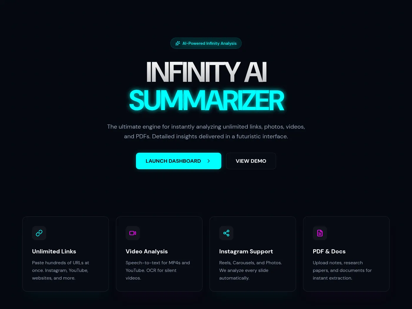 Infinity AI Summarizer
