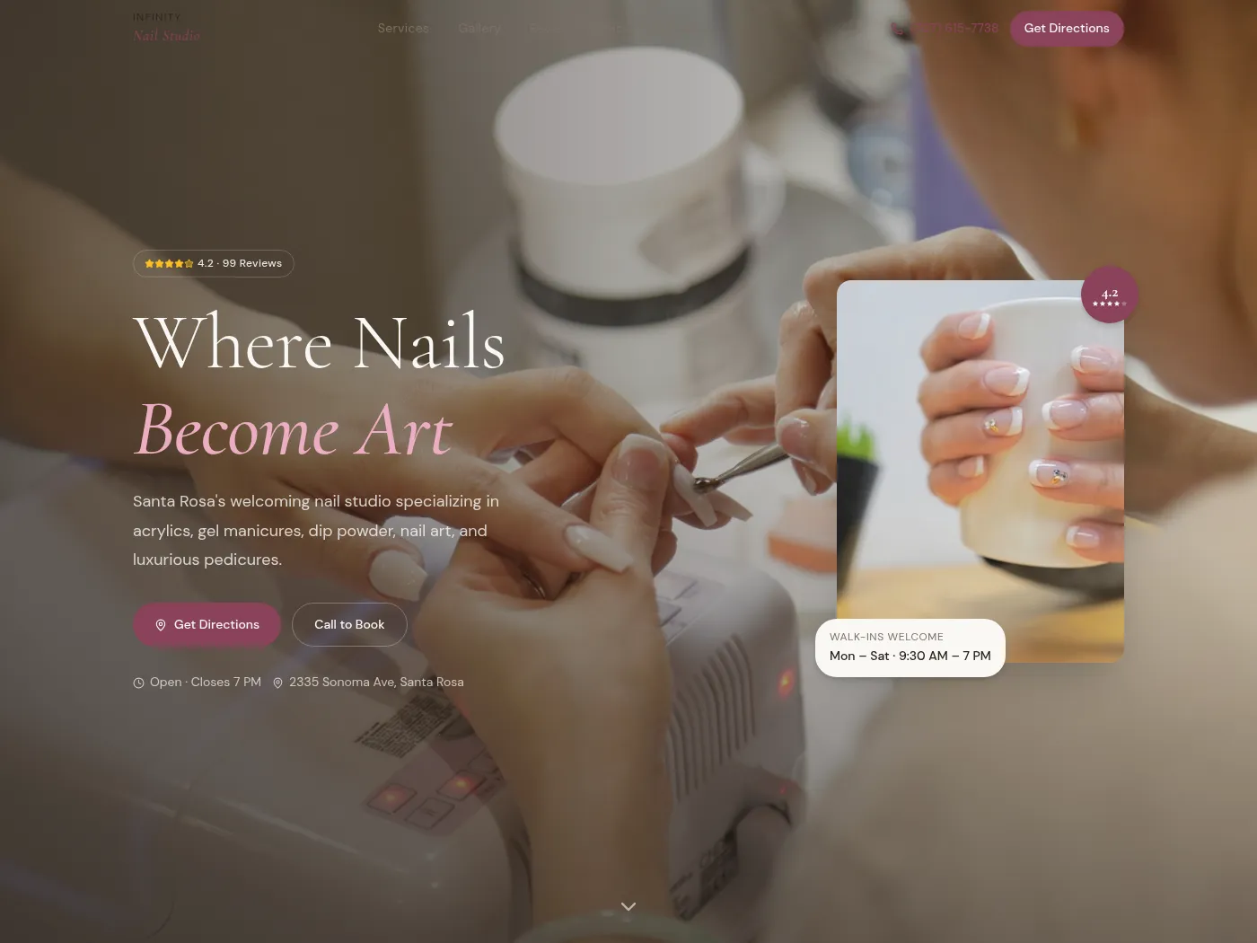 Infinity Nail Studio Web