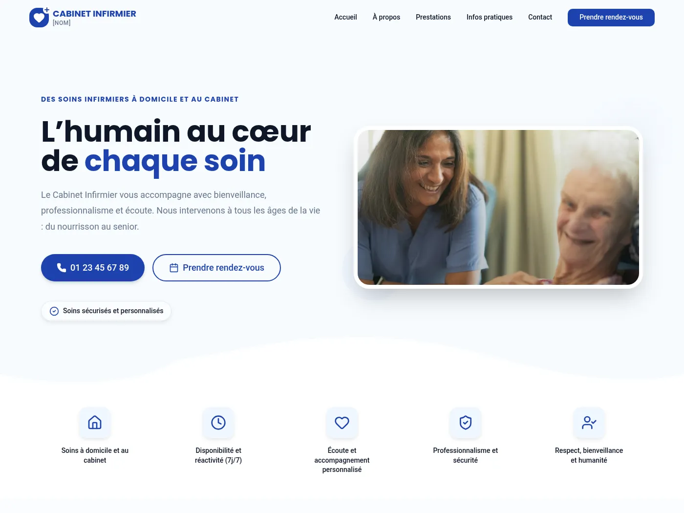 Infirmier One-Page Site