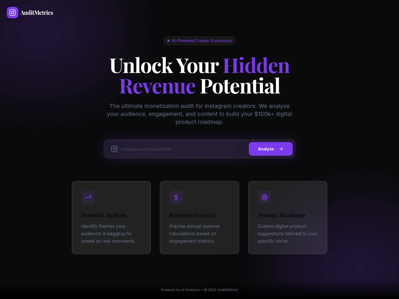 Influencer Monetize Audit
