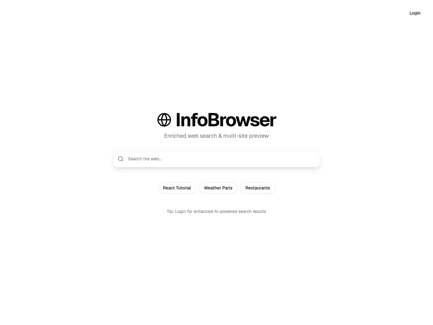 InfoBrowser Web Search