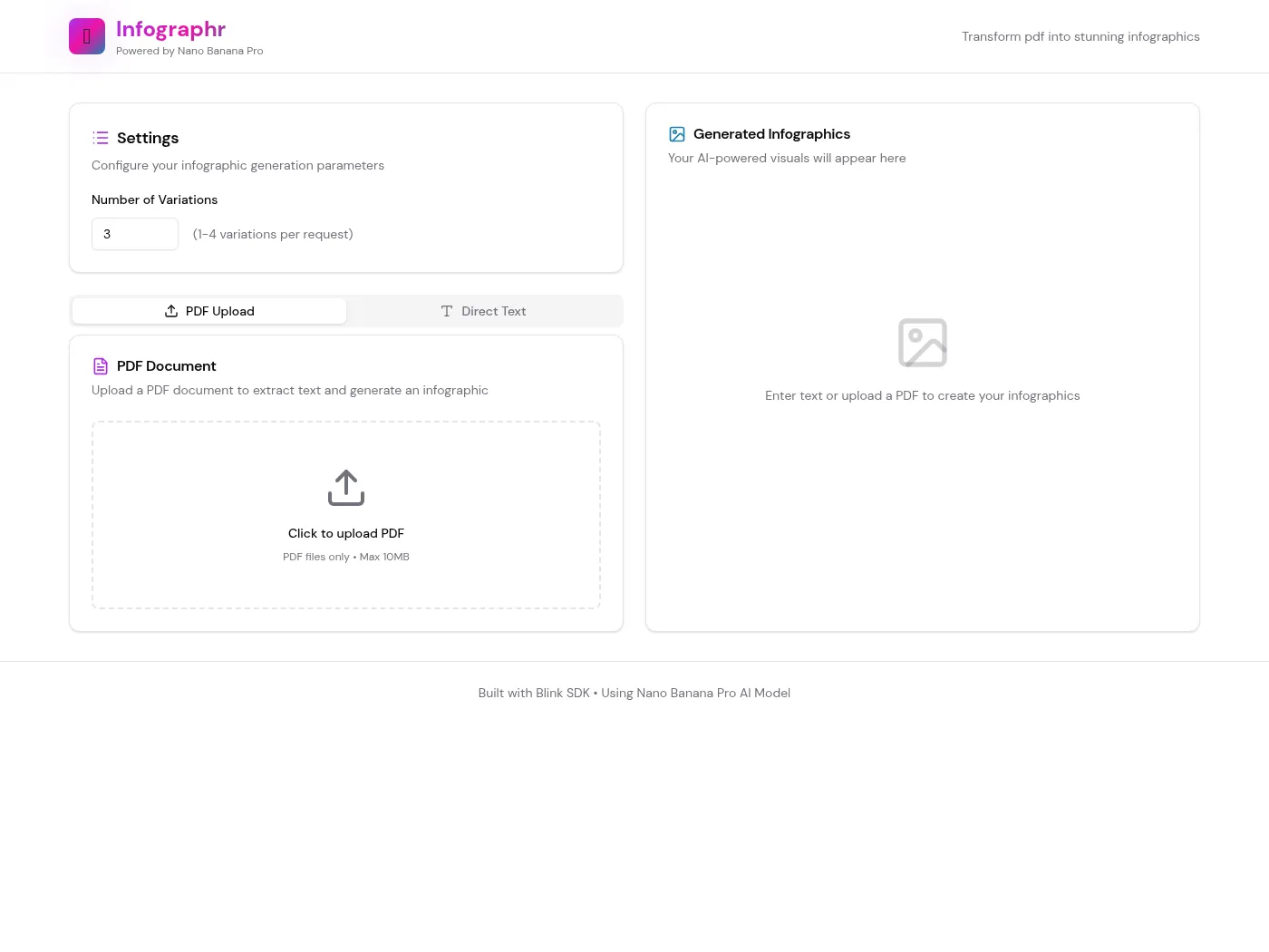 Infographr: Text-to-Infographic Generator (Remix)