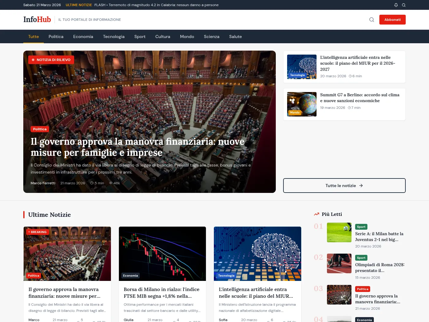 InfoHub News Portal