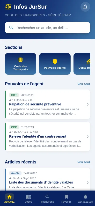 Infos JurSur Mobile