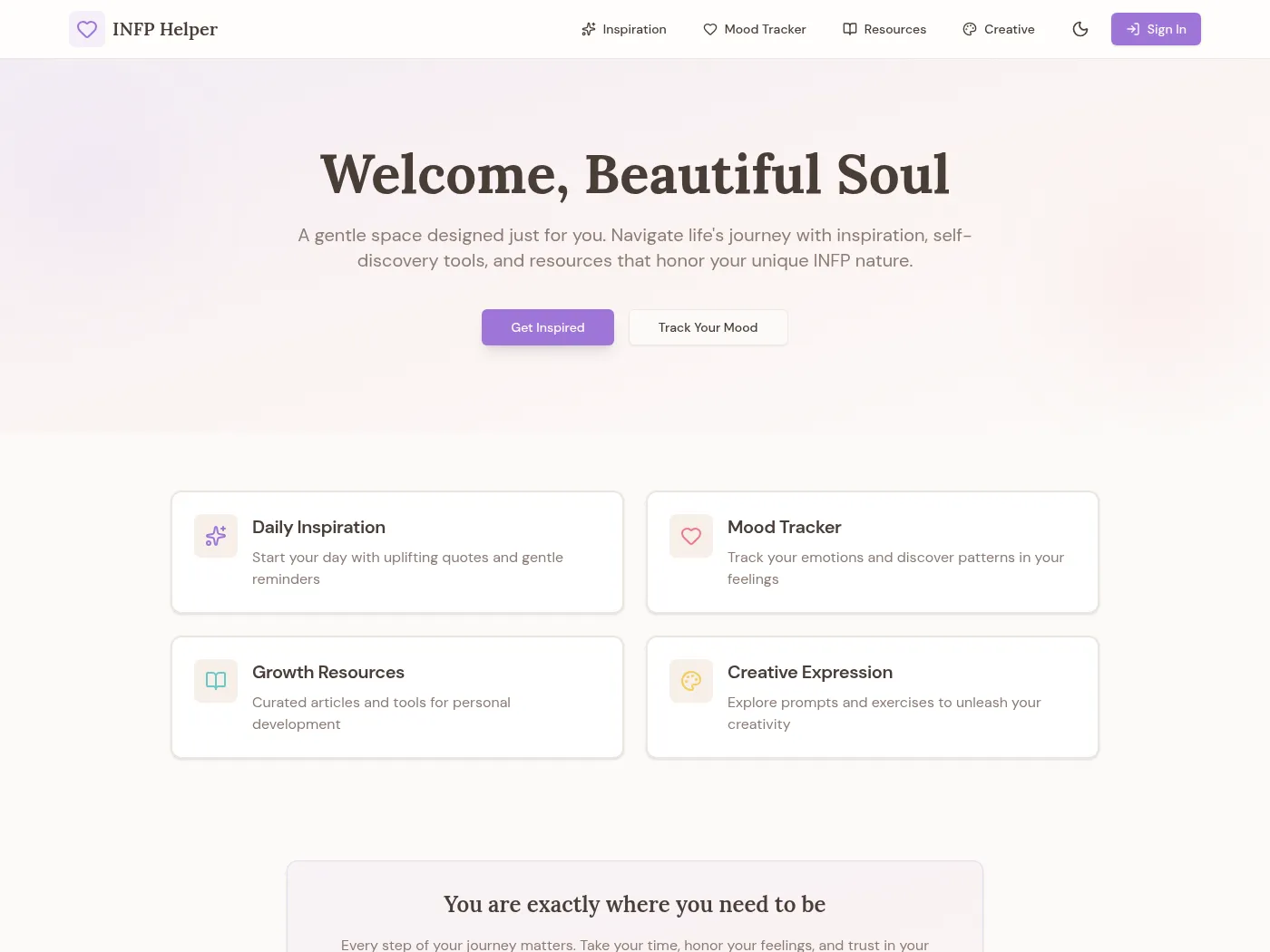 INFP Helper App