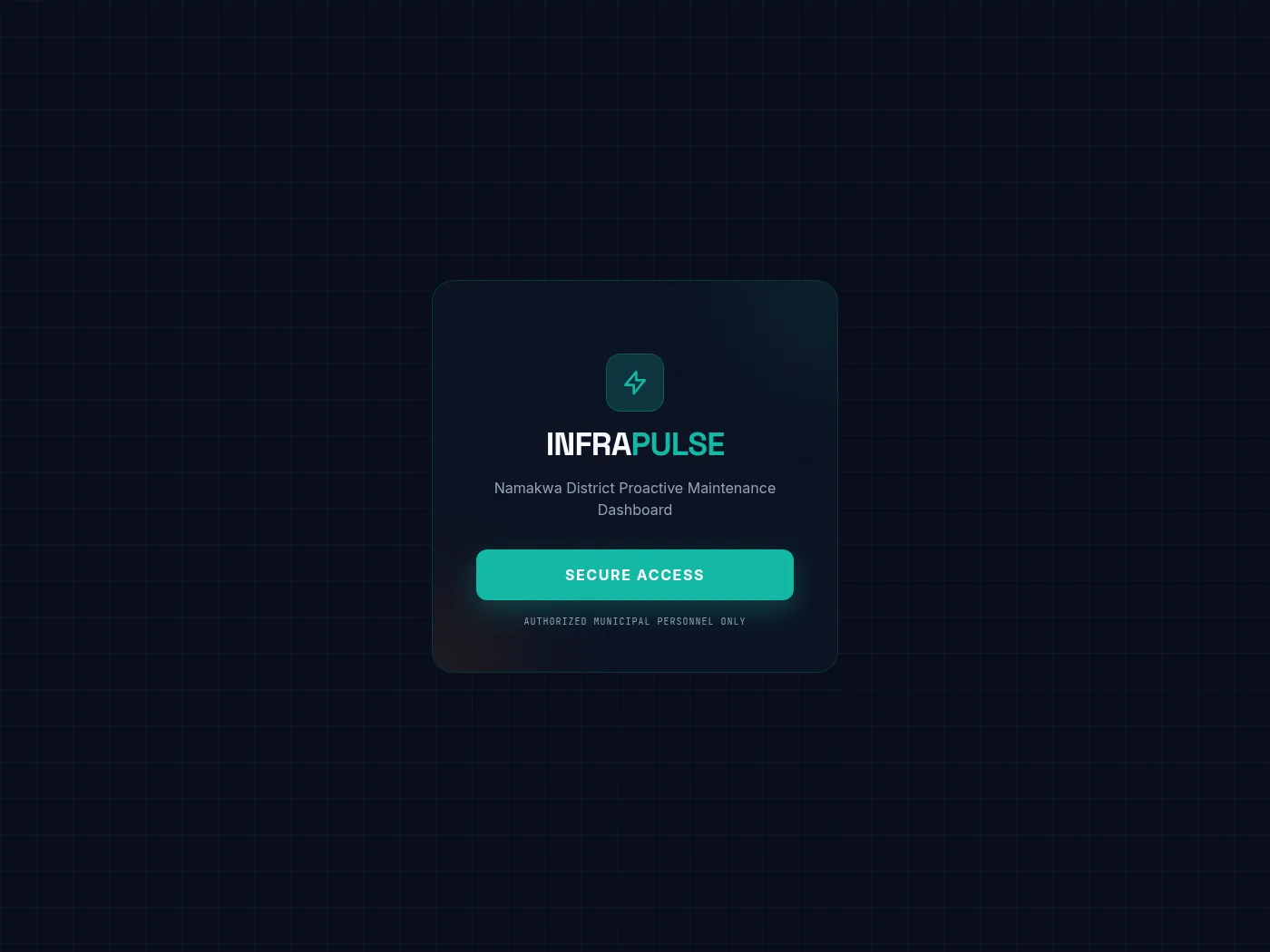 Namakwa InfraPulse Dashboard