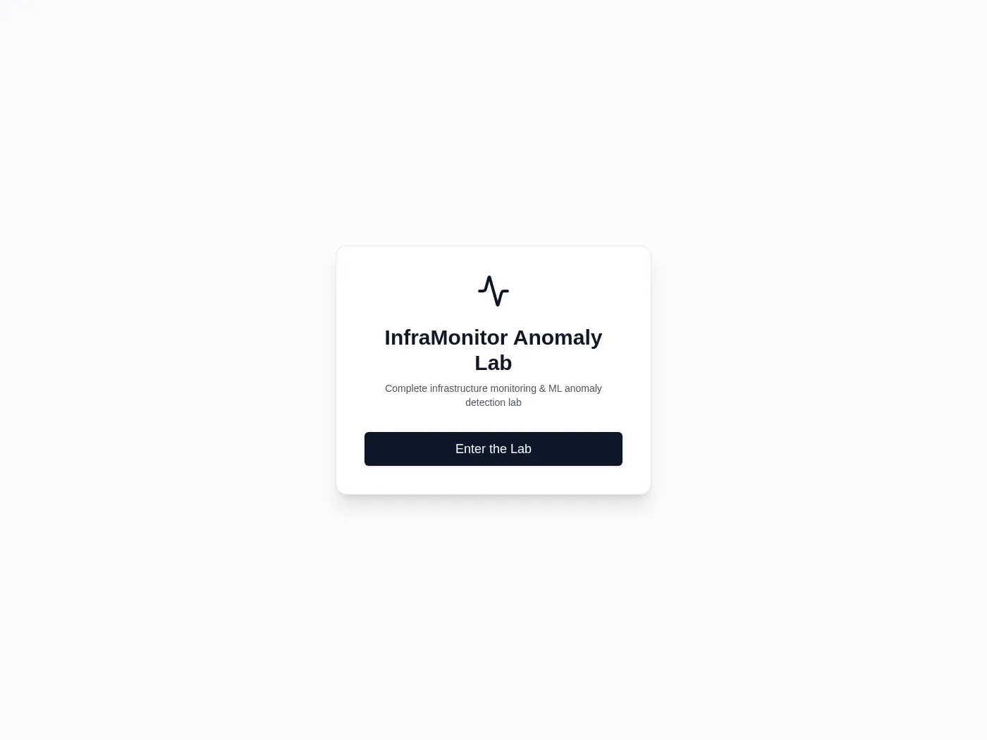 InfraMonitor Anomaly Lab