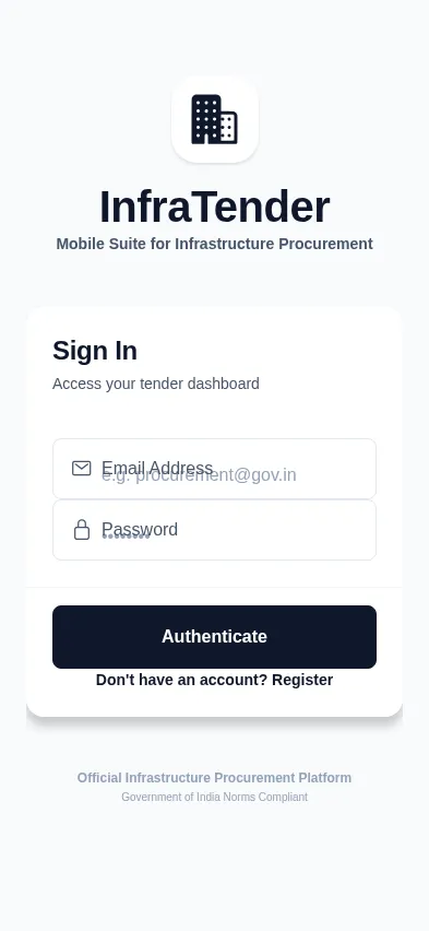 InfraTender Mobile Suite