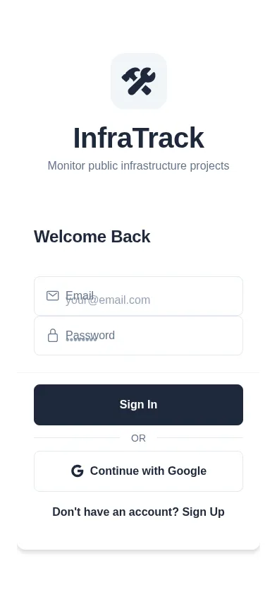 InfraTrack Mobile