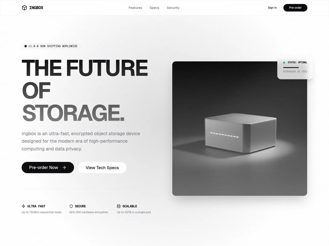 Ingbox Landing Page