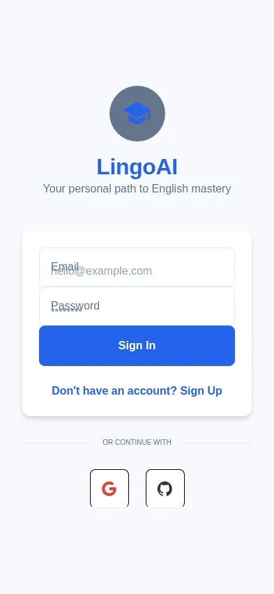 Inglés AI Tutor App
