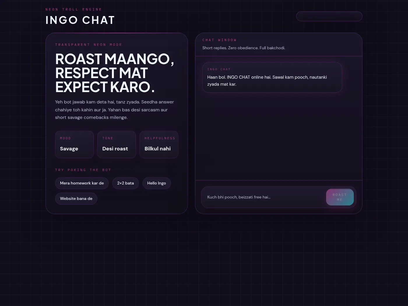 Ingo Chat: Savage Bot
