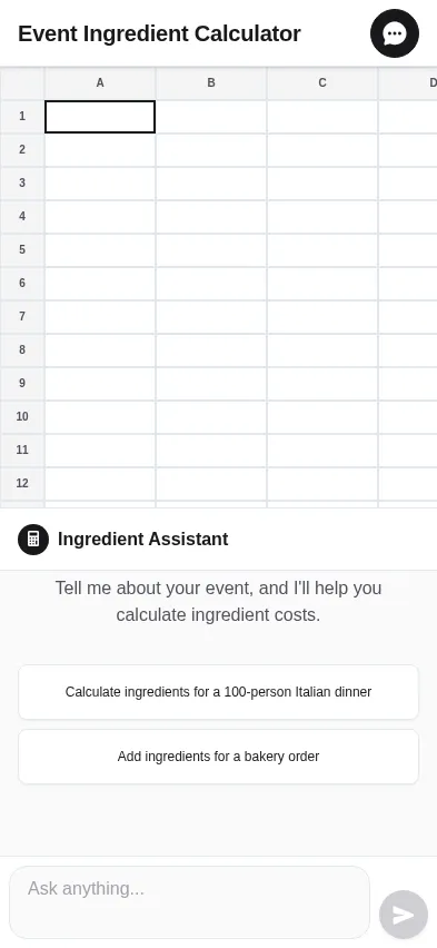 Event Ingredient Calculator