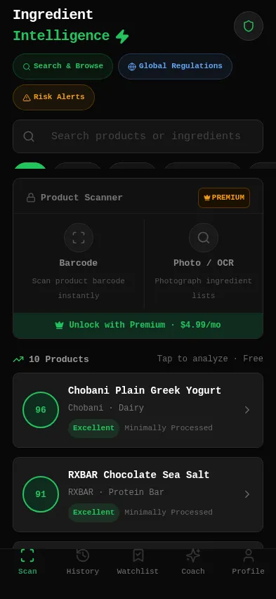 Ingredient Intelligence App