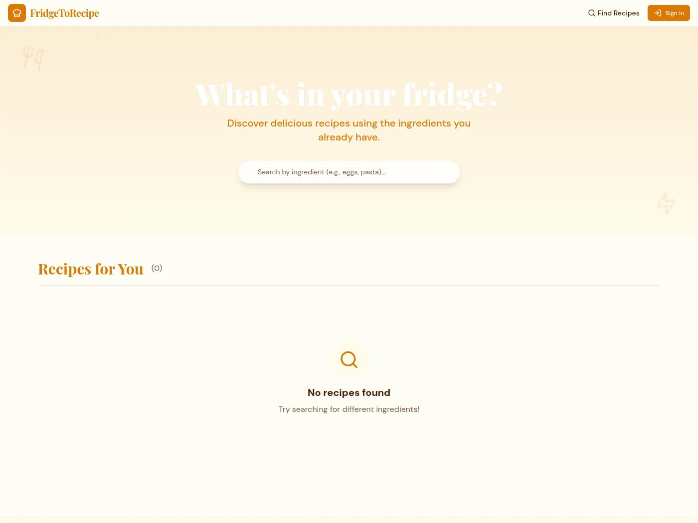 Fridge to Recipe