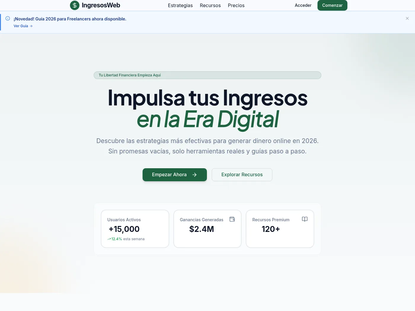 Ingresos Web Booster